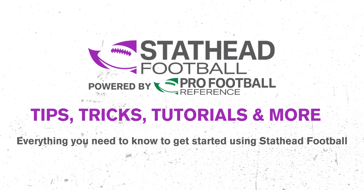 Stathead Football - Getting Started