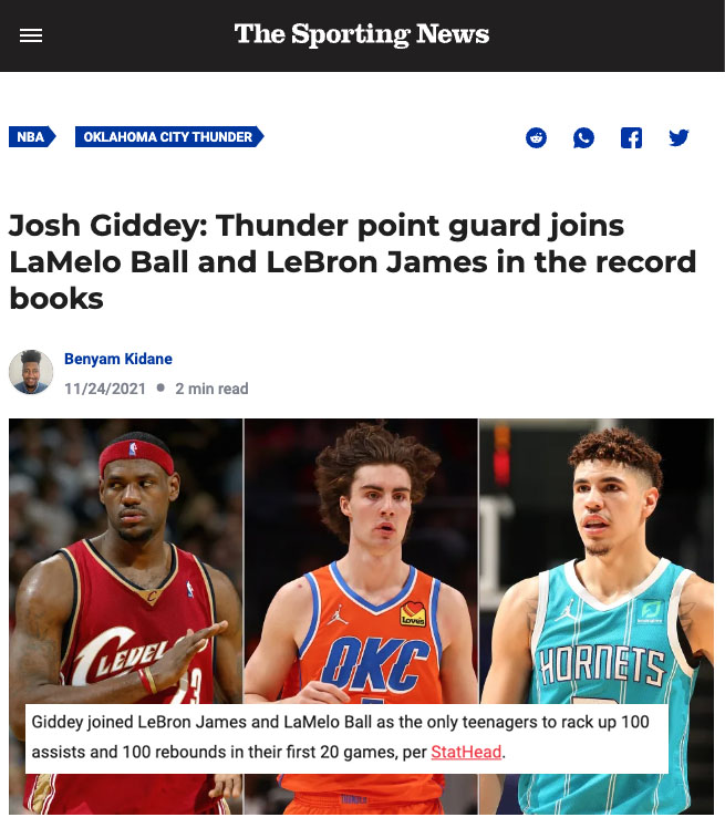Sports Media Professionals like you use Stathead | Learn More
